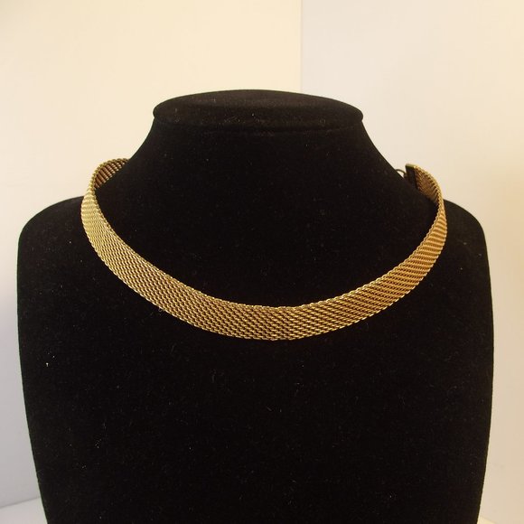Jewelry | Vintage Mesh Choker Necklace In Gold Tone | Poshmark
